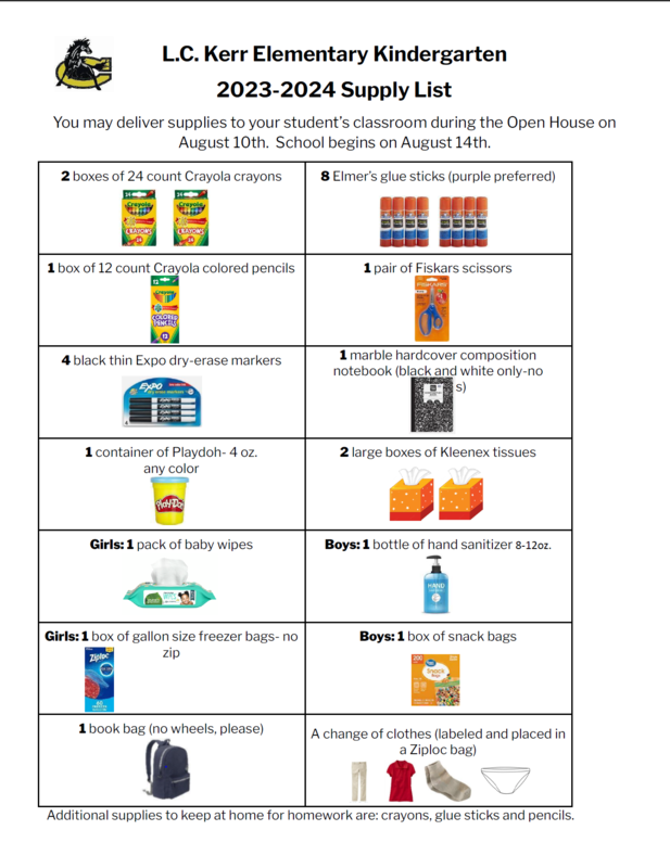 2023-24 School Supply List | Langdon C. Kerr Elementary